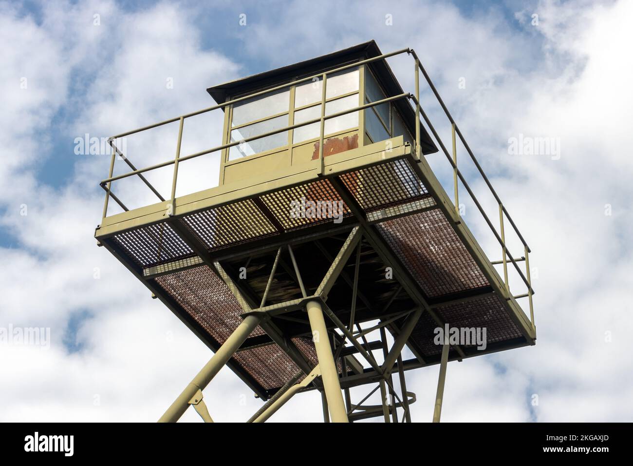 Prison watch tower silhouette hi-res stock photography and images - Alamy
