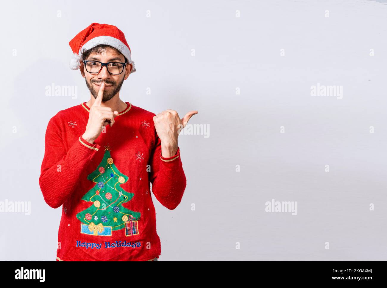 Hispanic woman in santa hat hi-res stock photography and images - Alamy