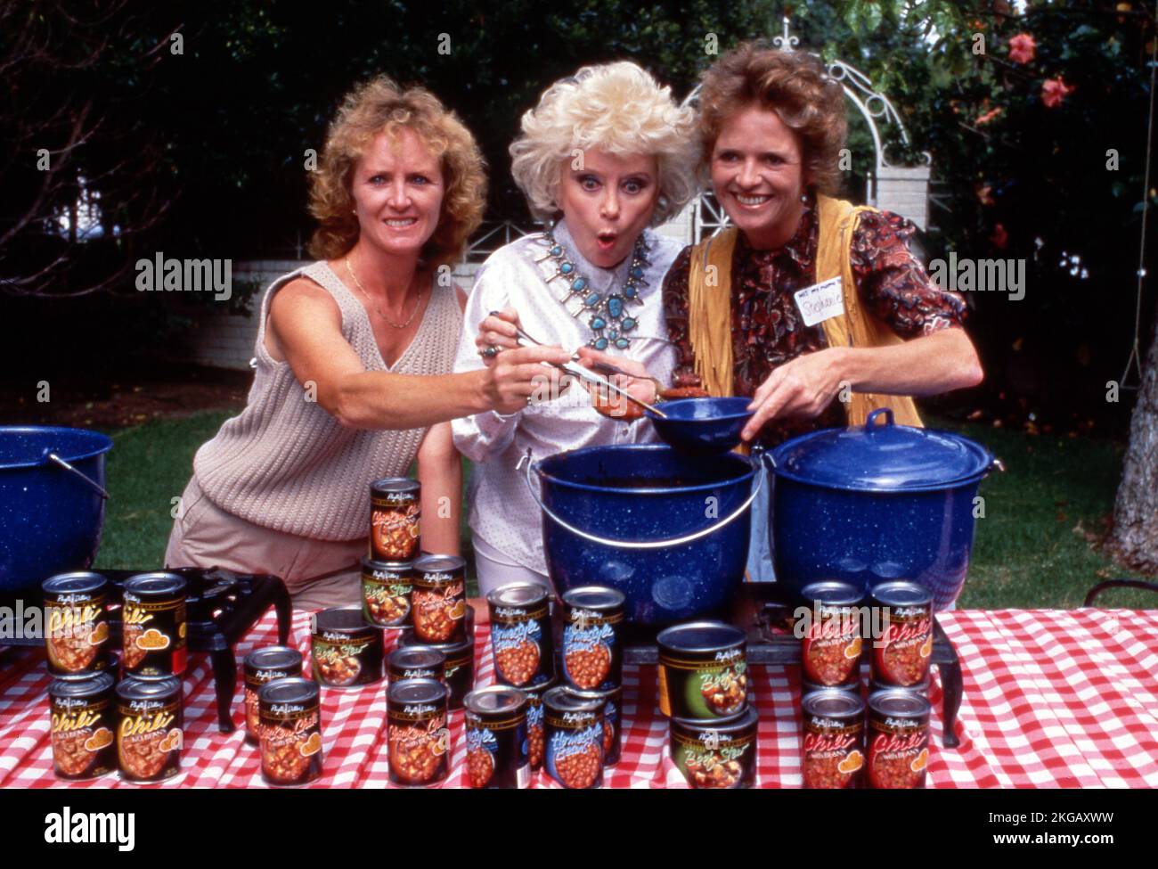 Phyllis Diller with her daughters promoting her new line of food ...