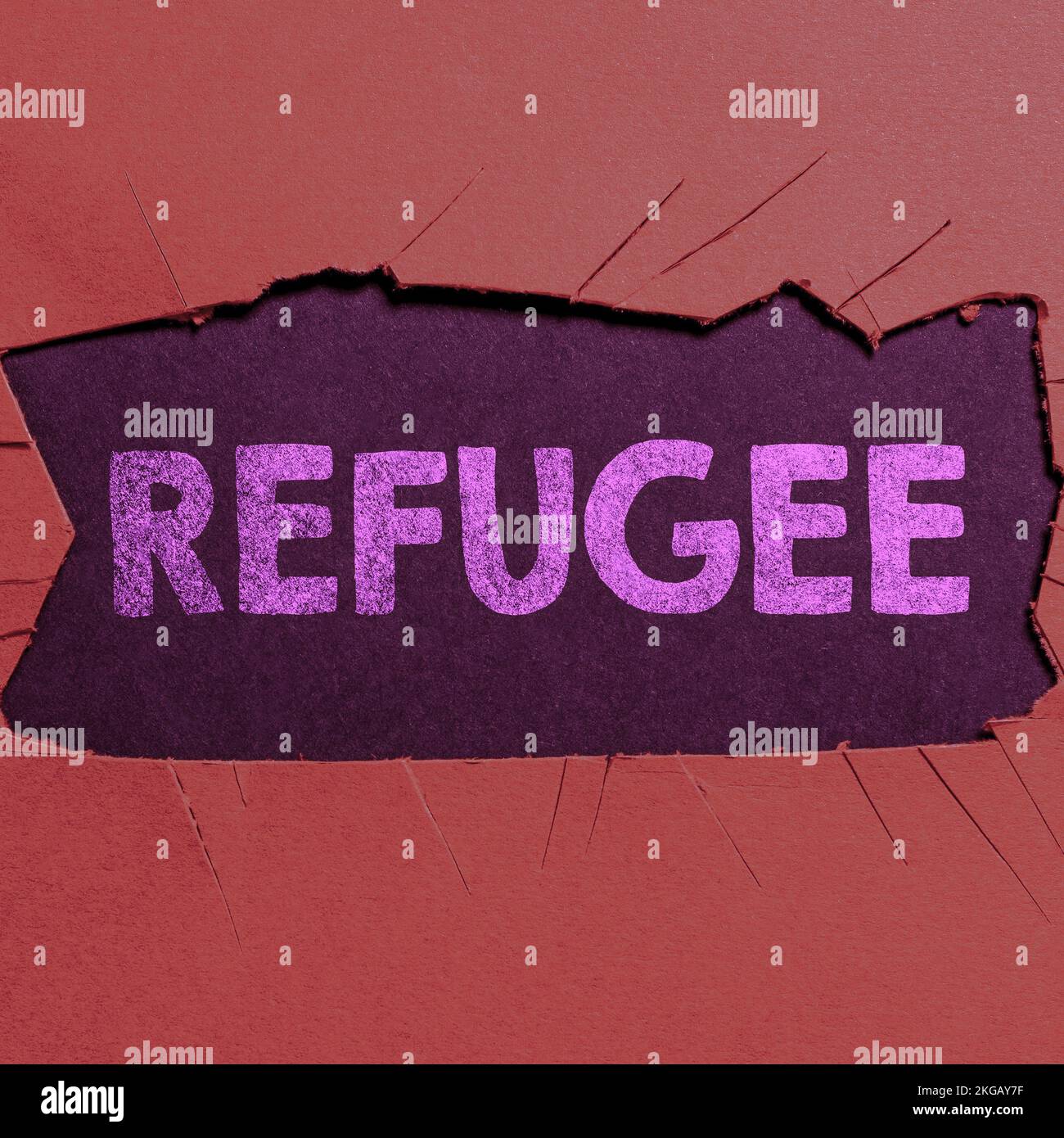 Handwriting text Refugee. Conceptual photo refer to movements of large ...