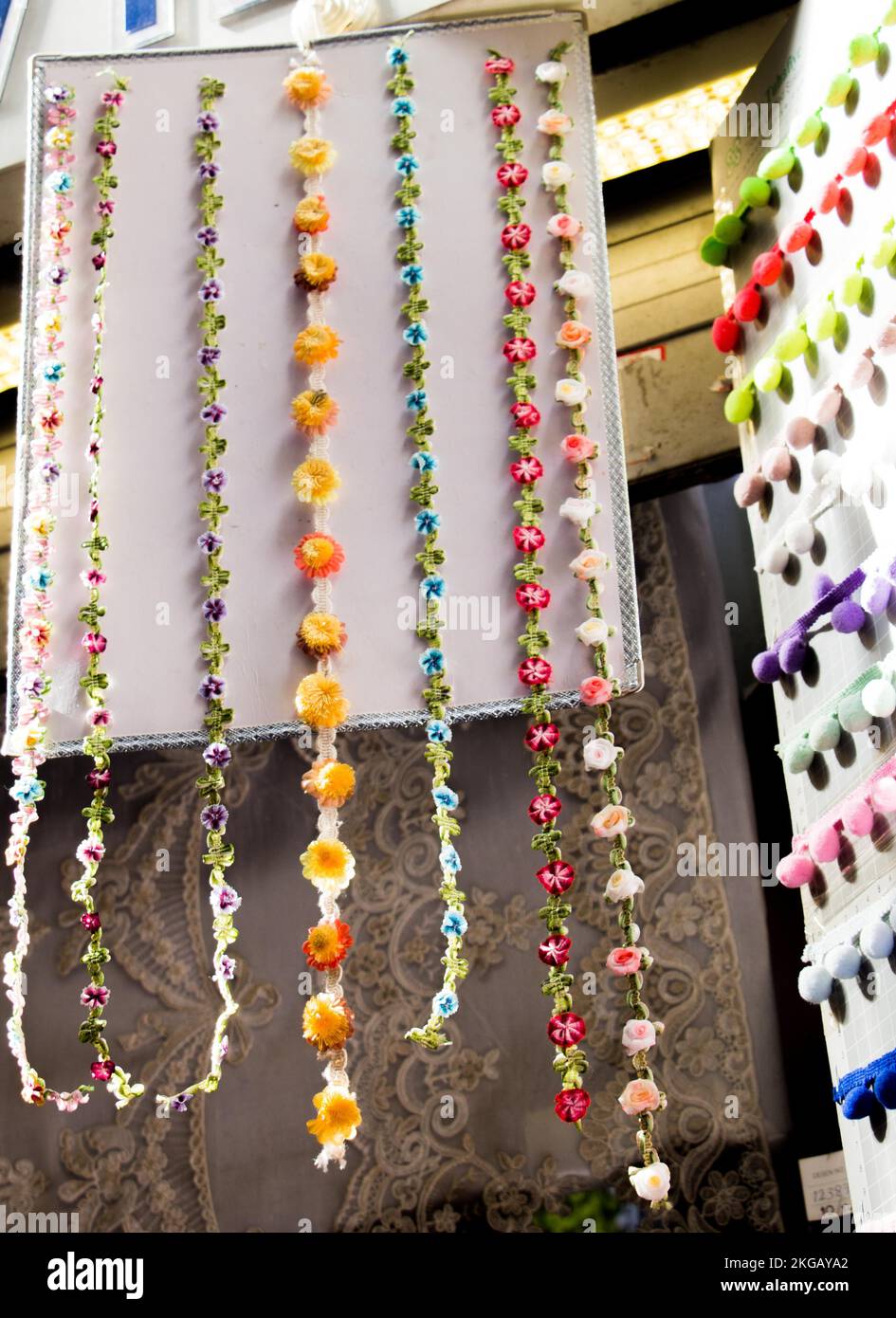 Turkish colorful needle work embroidery flowers as background Stock ...