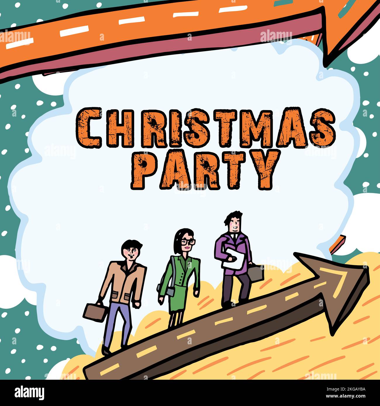 Hand writing sign Christmas Party. Business idea annual festival ...