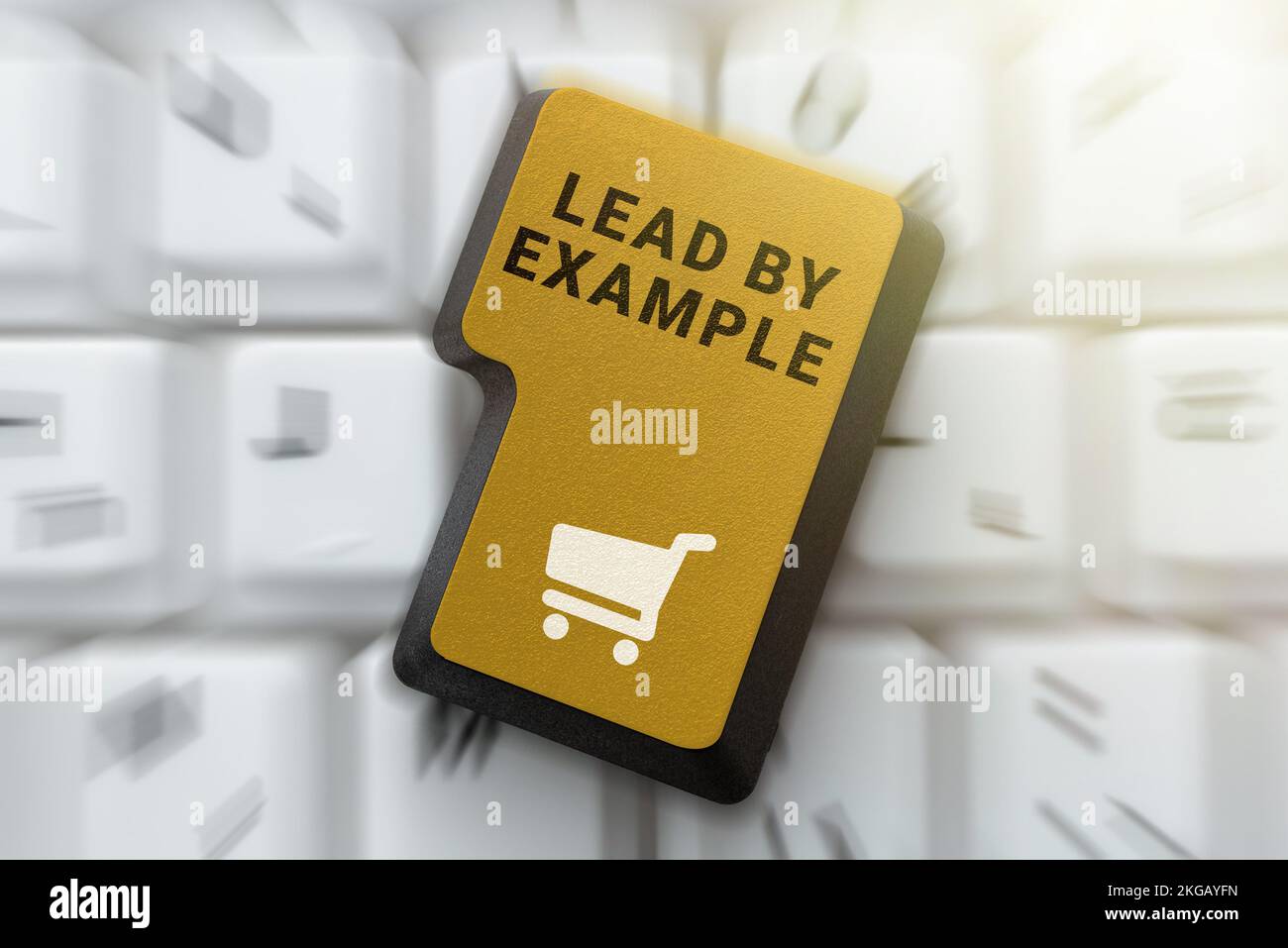 Sign displaying Lead By Example. Conceptual photo Leadership Management ...