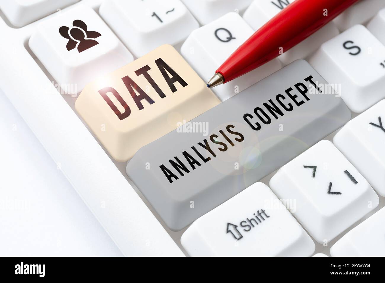 Hand writing sign Data Analysis Concept. Business idea evaluating data using analytical and ...