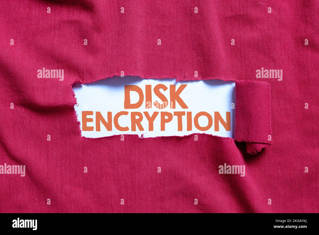 Conceptual display Disk Encryption. Business idea the security mechanism used to protect data at ...