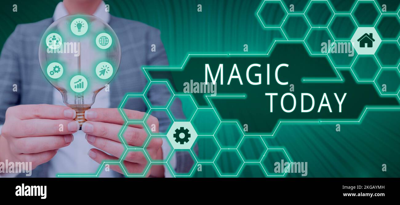 Conceptual display Magic. Concept meaning power of influencing events ...