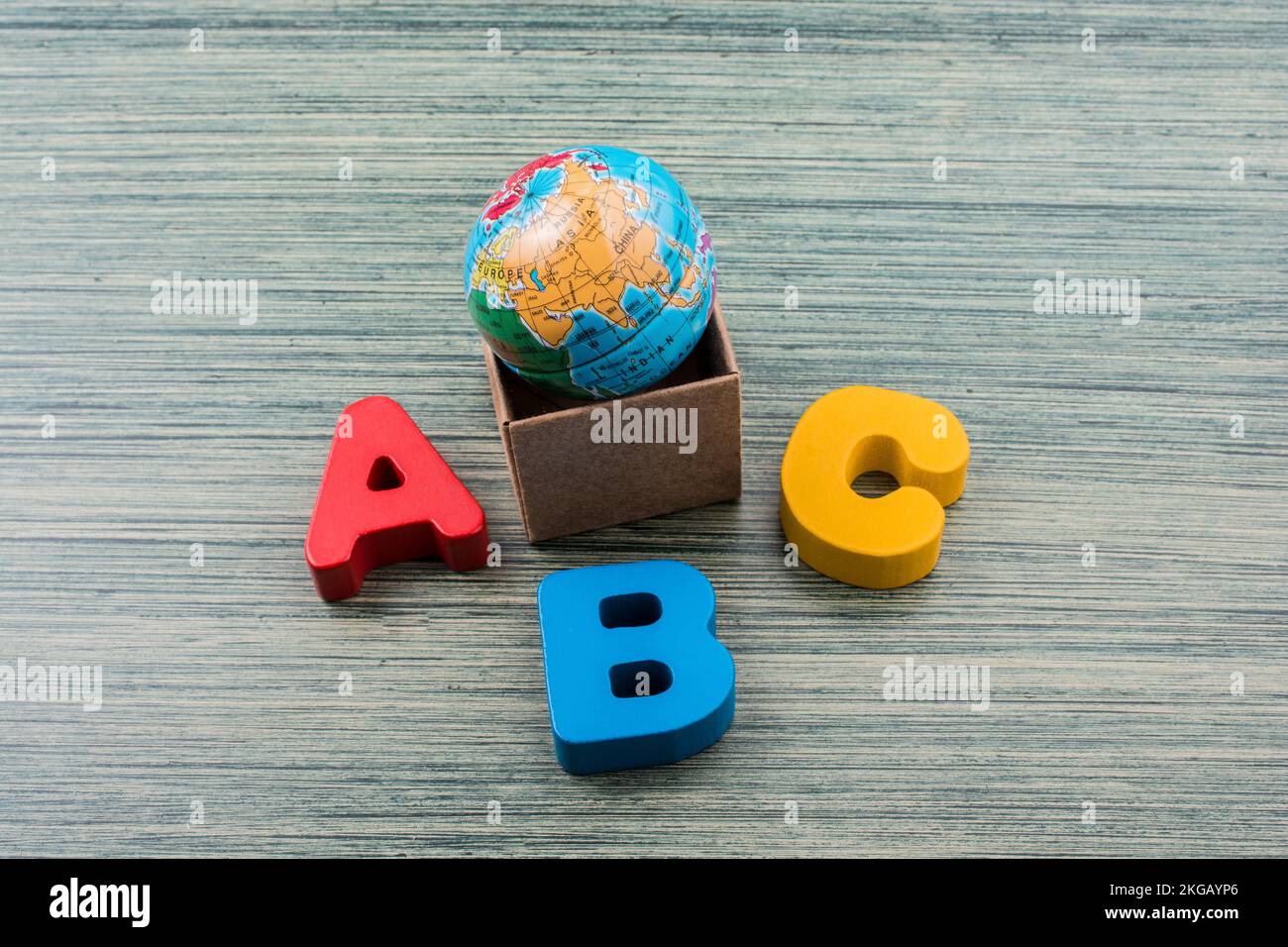 Colorful ABC Letters of Alphabet made of wood Stock Photo - Alamy