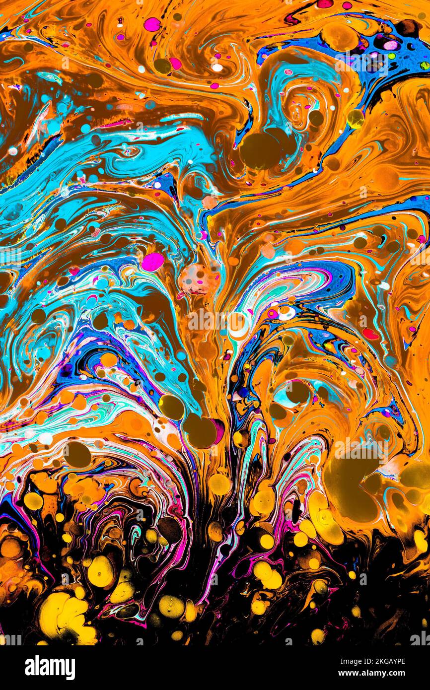 Traditional Ottoman Turkish abstract marbling art patterns as ...