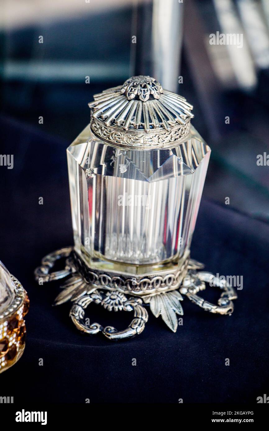 A transparent diamond on a decorative object on display Stock Photo - Alamy