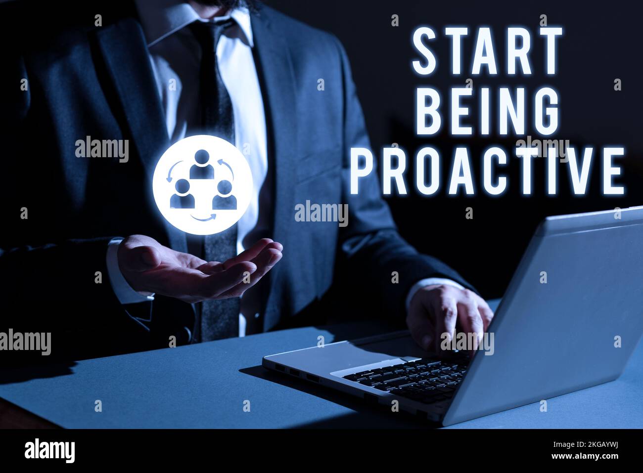 Text showing inspiration Start Being Proactive. Concept meaning Control ...