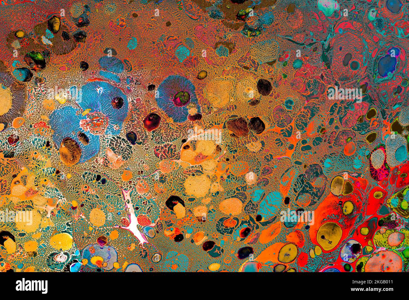 Traditional Ottoman Turkish abstract marbling art patterns as ...