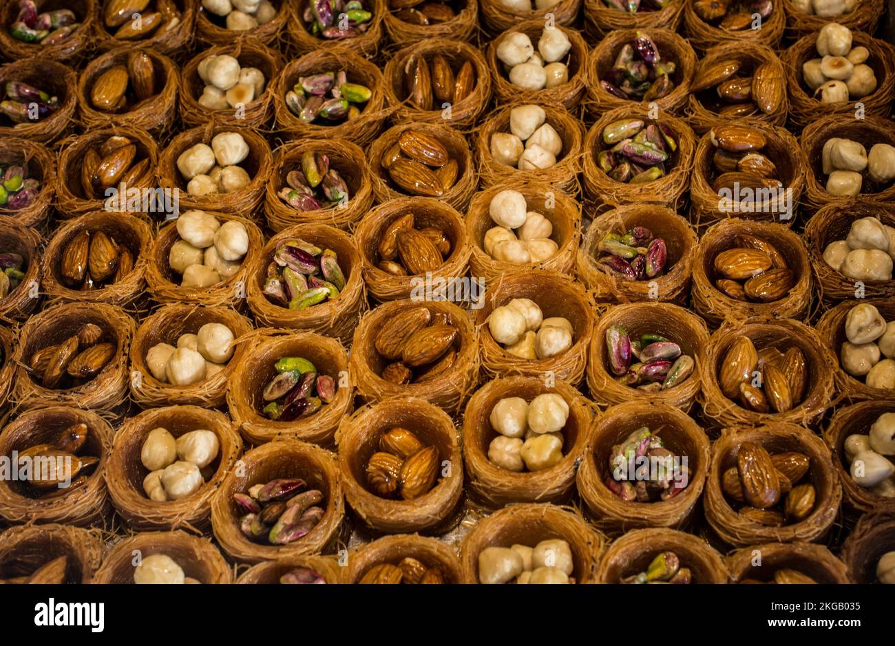 Turkish traditional desert sweets at the Market Stock Photo - Alamy