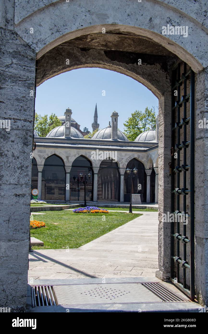 Ancient columns from Ottoman times in the view Stock Photo - Alamy