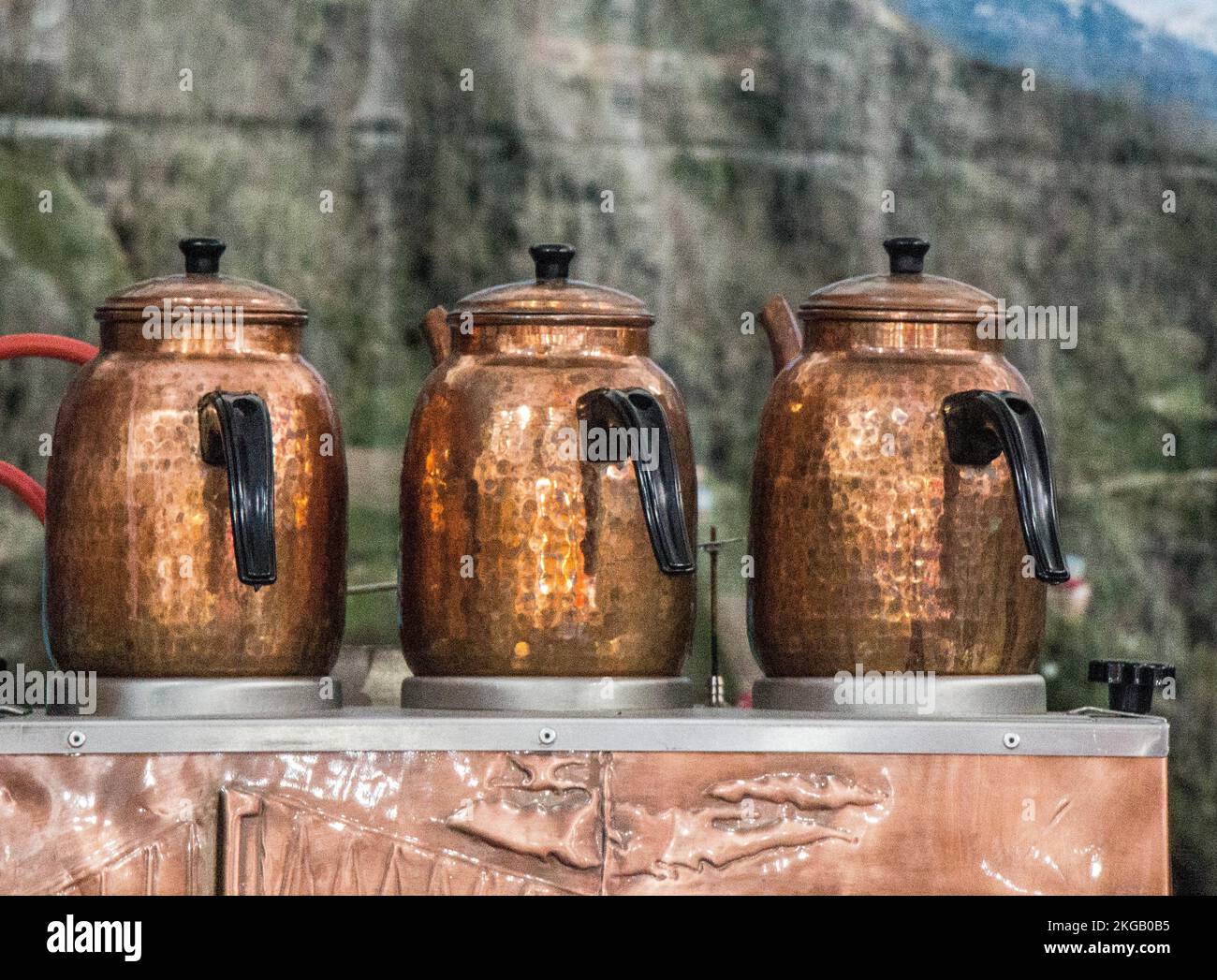 Turkish tea pot made in a traditional style Stock Photo - Alamy