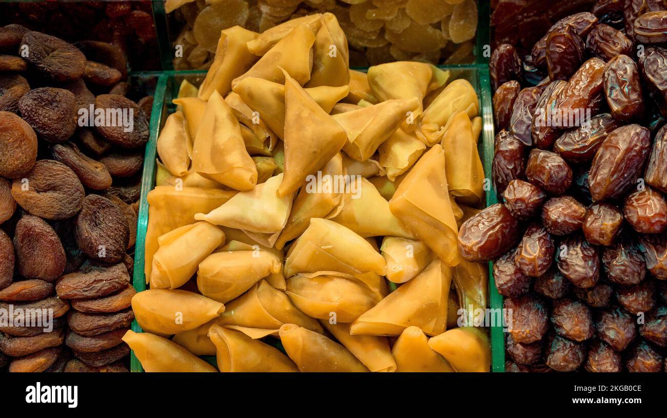 Turkish style fruit dried pulp as snack food Stock Photo - Alamy