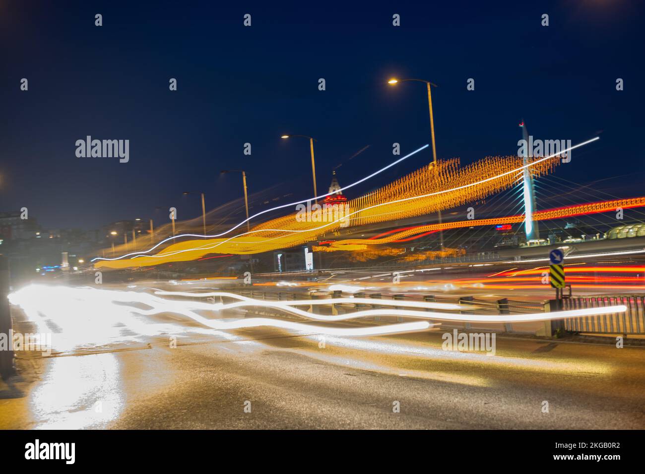 Long exposure shot of a street in the view Stock Photo - Alamy