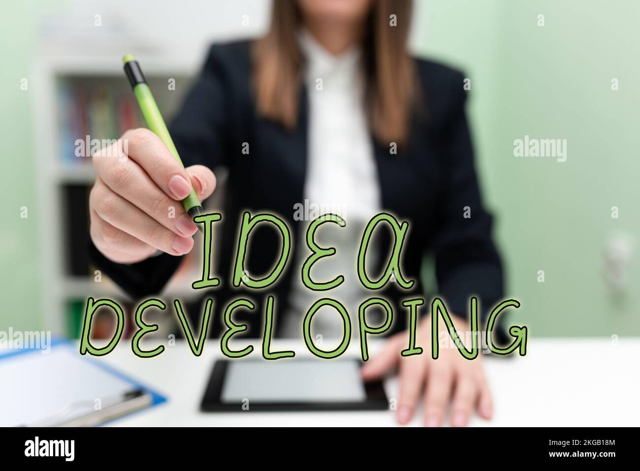 Handwriting text Idea Developing. Word Written on innovating the ...