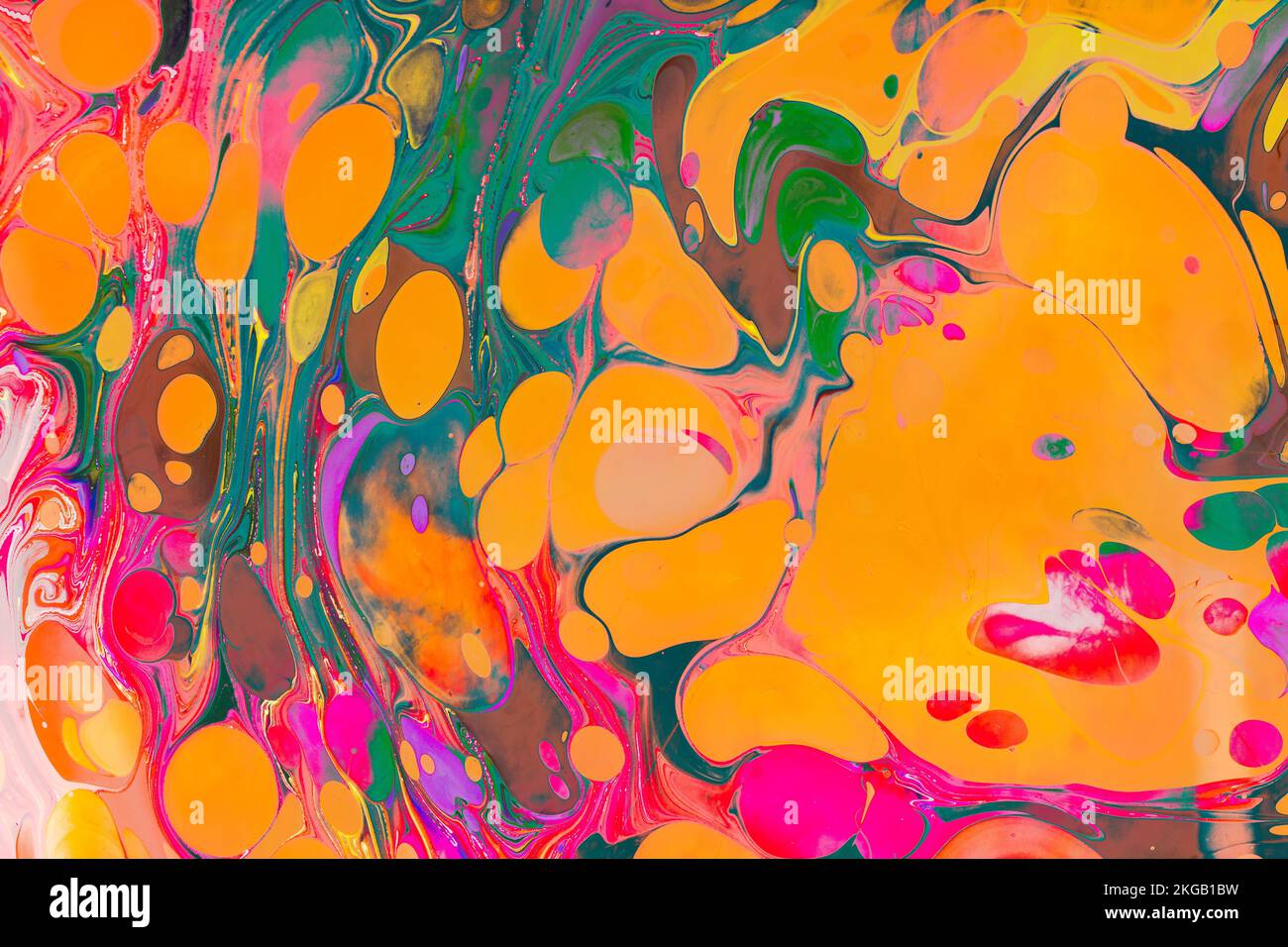 Traditional Ottoman Turkish abstract marbling art patterns as ...