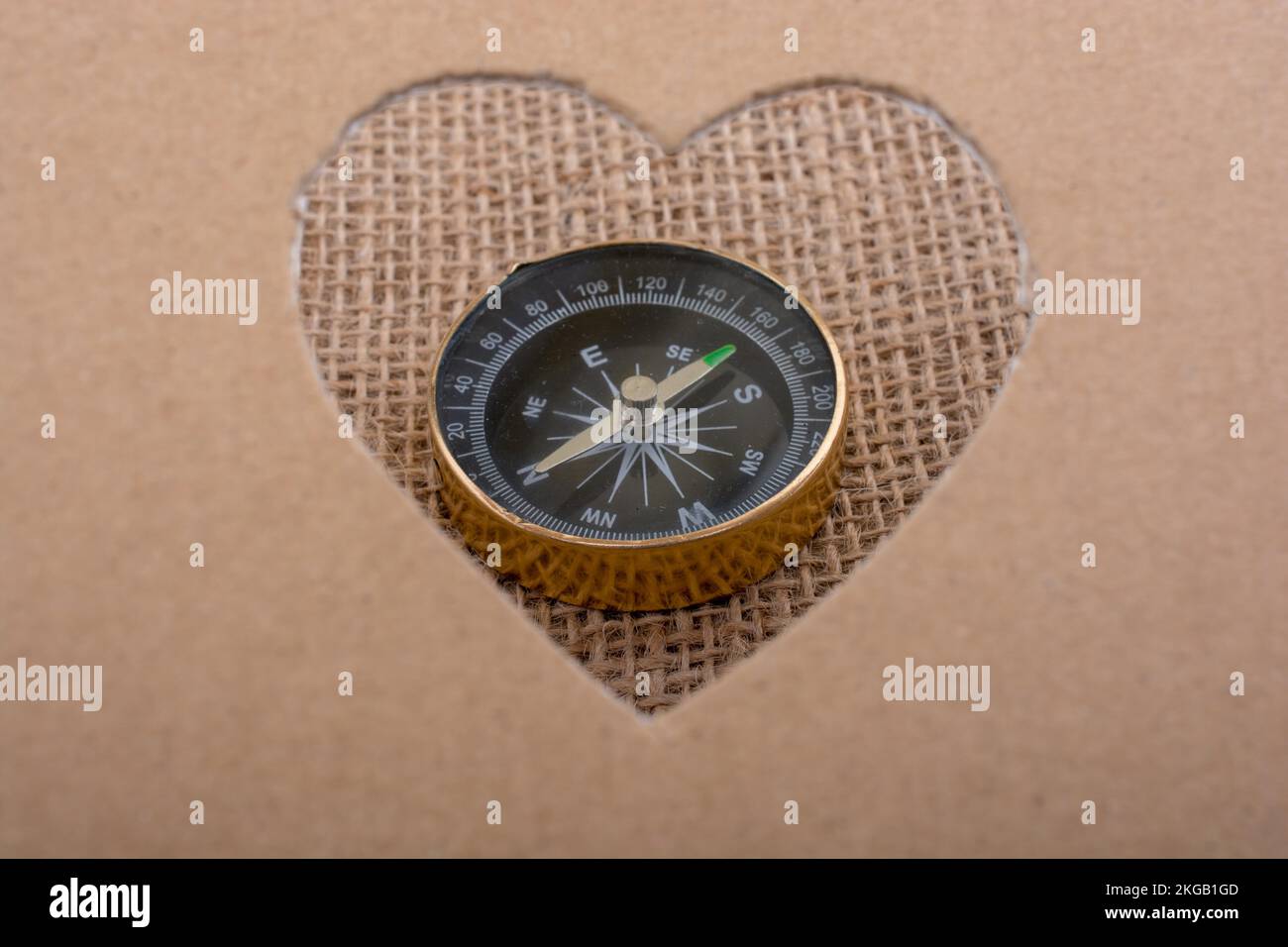 Compass heart hi-res stock photography and images - Alamy