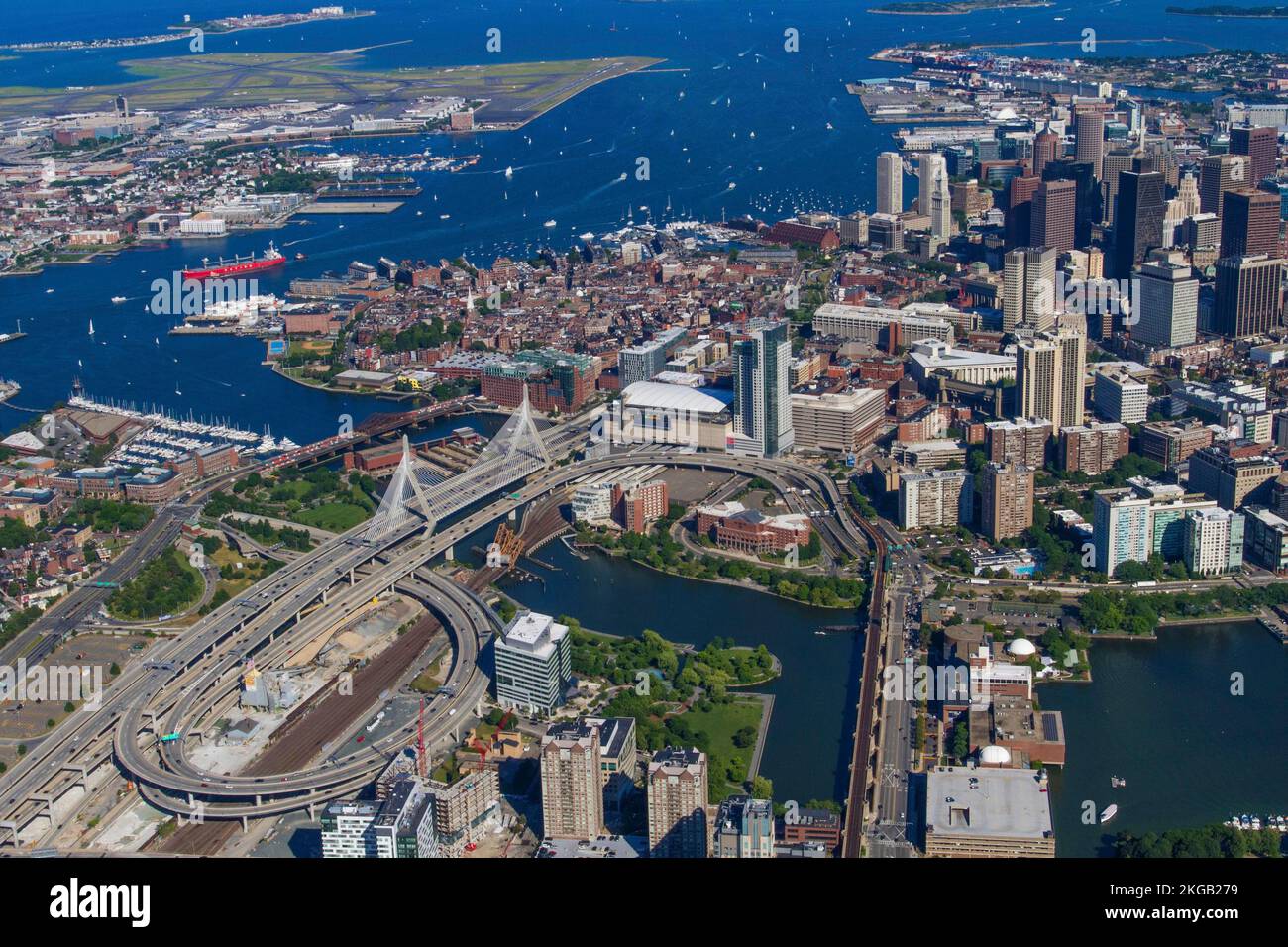 Boston aerial hi-res stock photography and images - Alamy