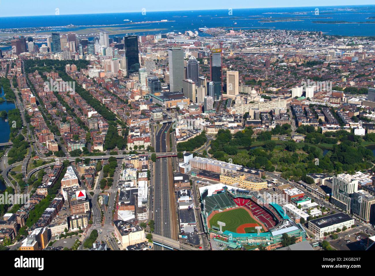 Boston aerial view hi-res stock photography and images - Alamy