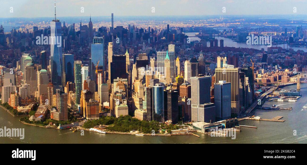 Manhattan aerial hi-res stock photography and images - Alamy