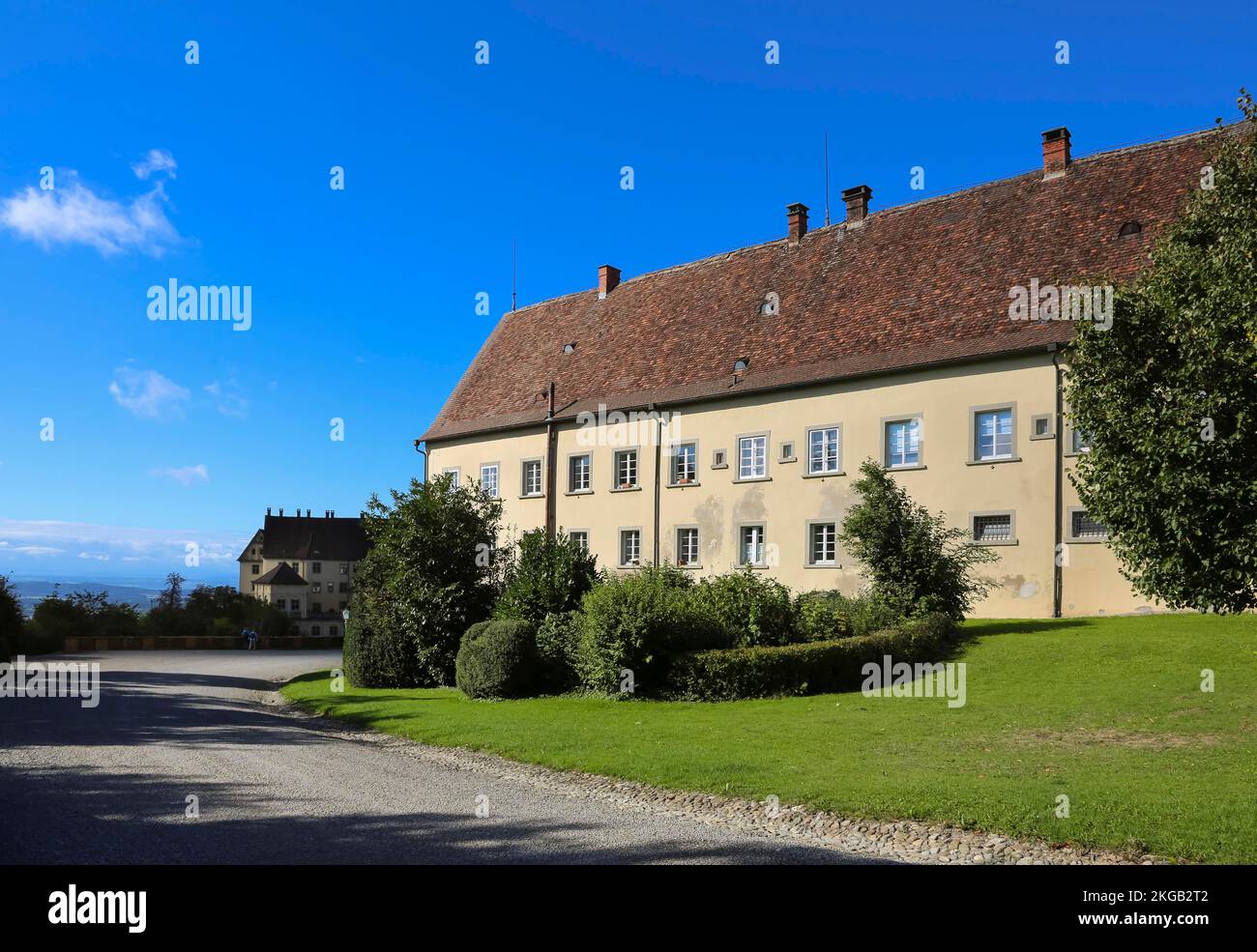 Outbuildings of Heiligenberg Castle, Renaissance castle overlooking ...