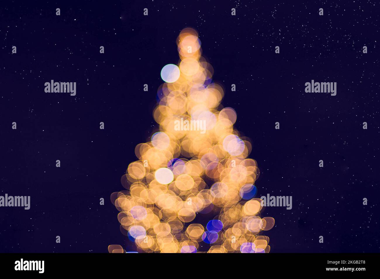 Soft focus christmas tree at night hi-res stock photography and images ...