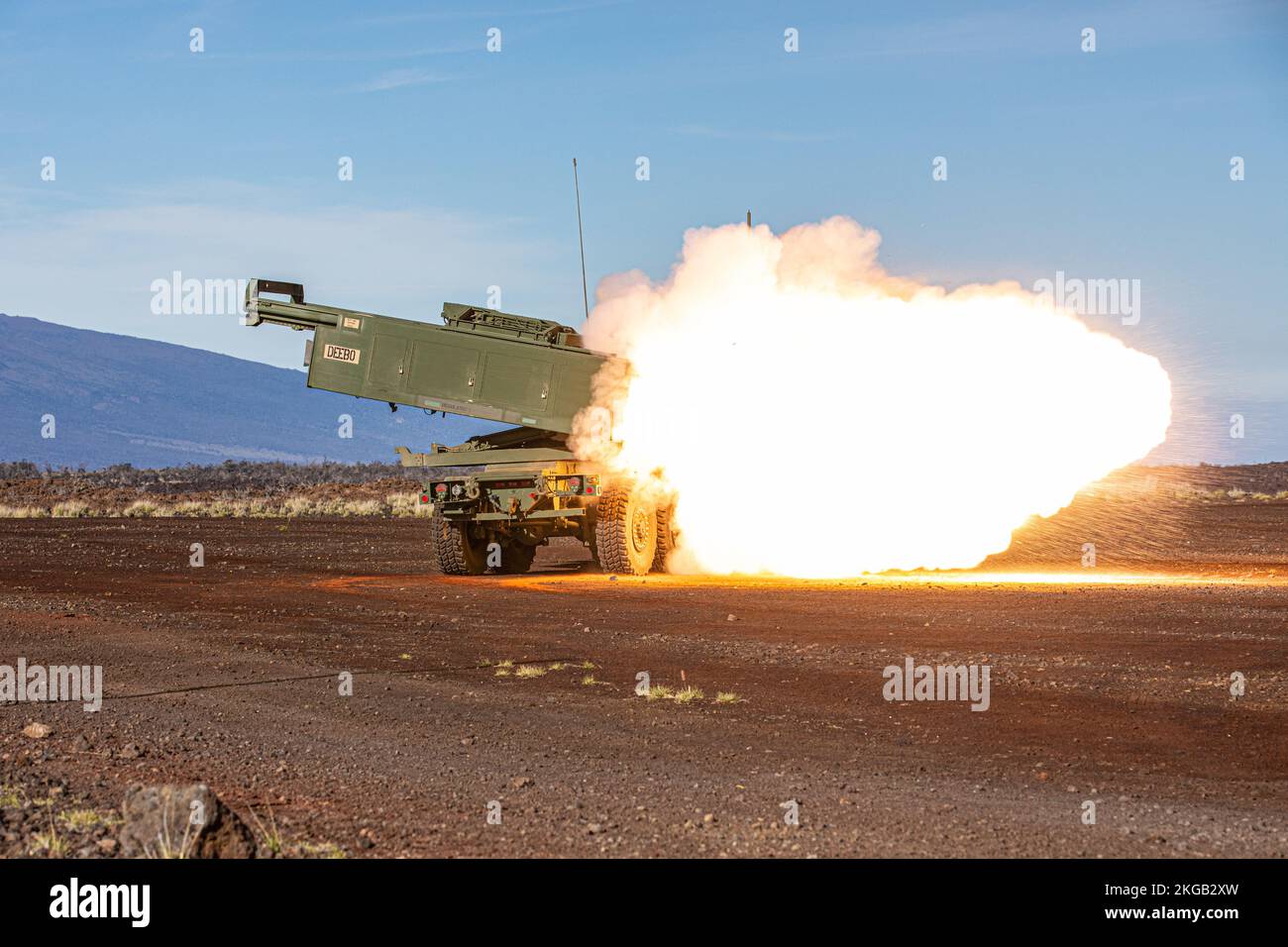 U.S. Army M142 HIMARS from A Battery, 5th Battalion, 3rd Field ...