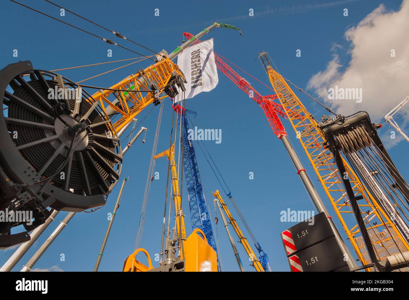 Cranes of all kinds and types, Bauma 2022, world's largest construction ...