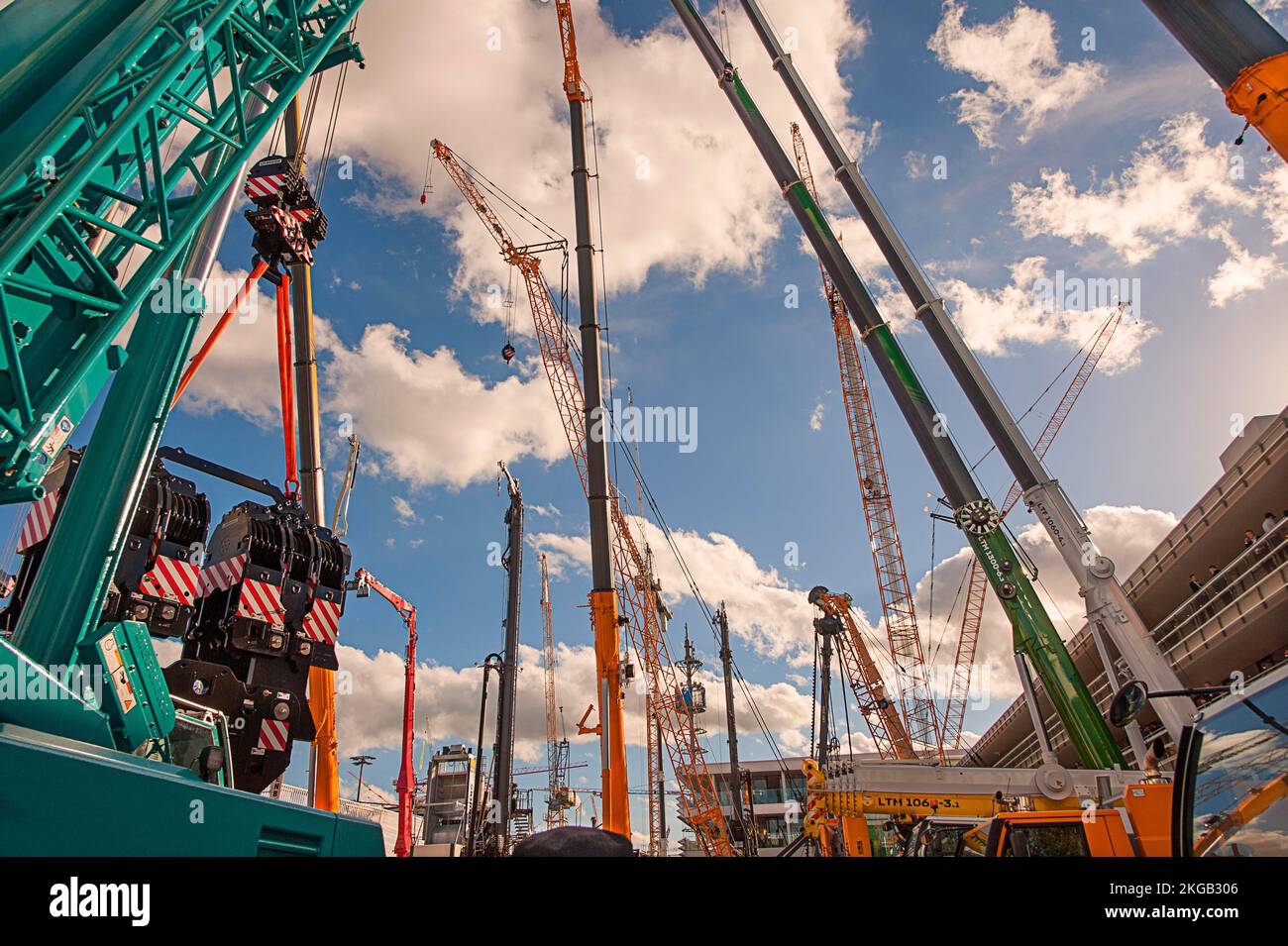 Cranes of all kinds and types, Bauma 2022, world's largest construction ...