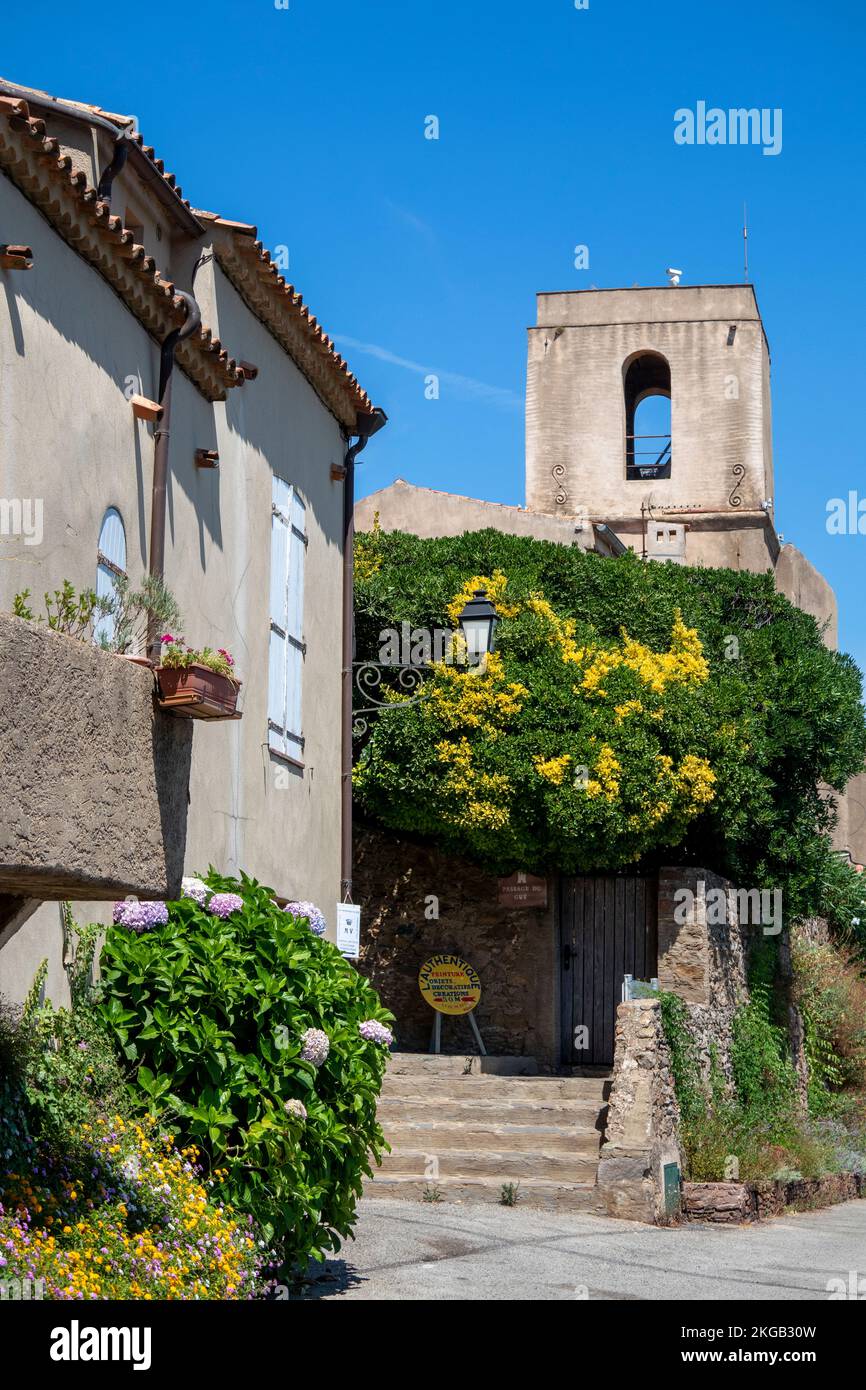 Gassin church, in France Stock Photo - Alamy