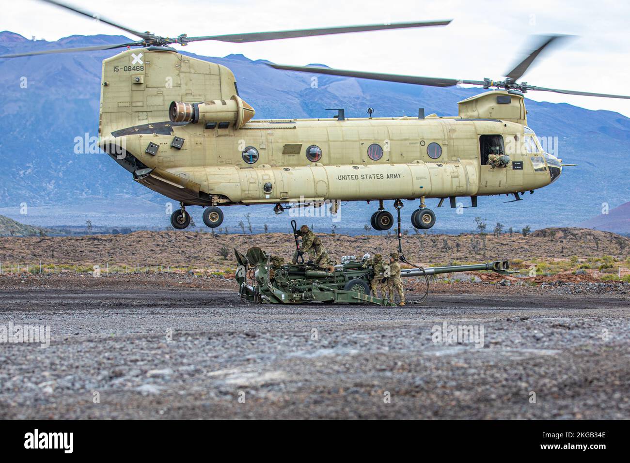 U.S. Army Boeing CH-47 Chinook from 3rd Squadron, 4th Cavalry Regiment ...