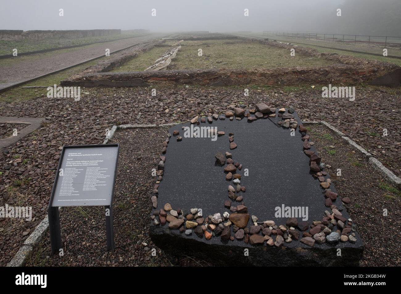 Memorial plaque for the people in Block 45 at beech forest ...