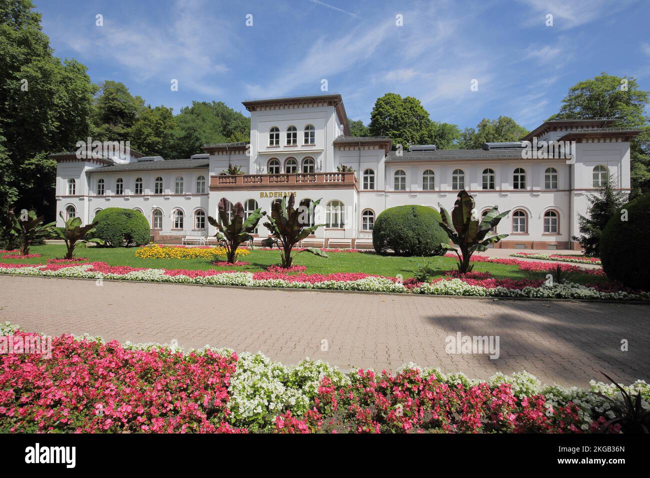 Bathhouse built 1870 in renaissance revival style in spa park in Bad ...