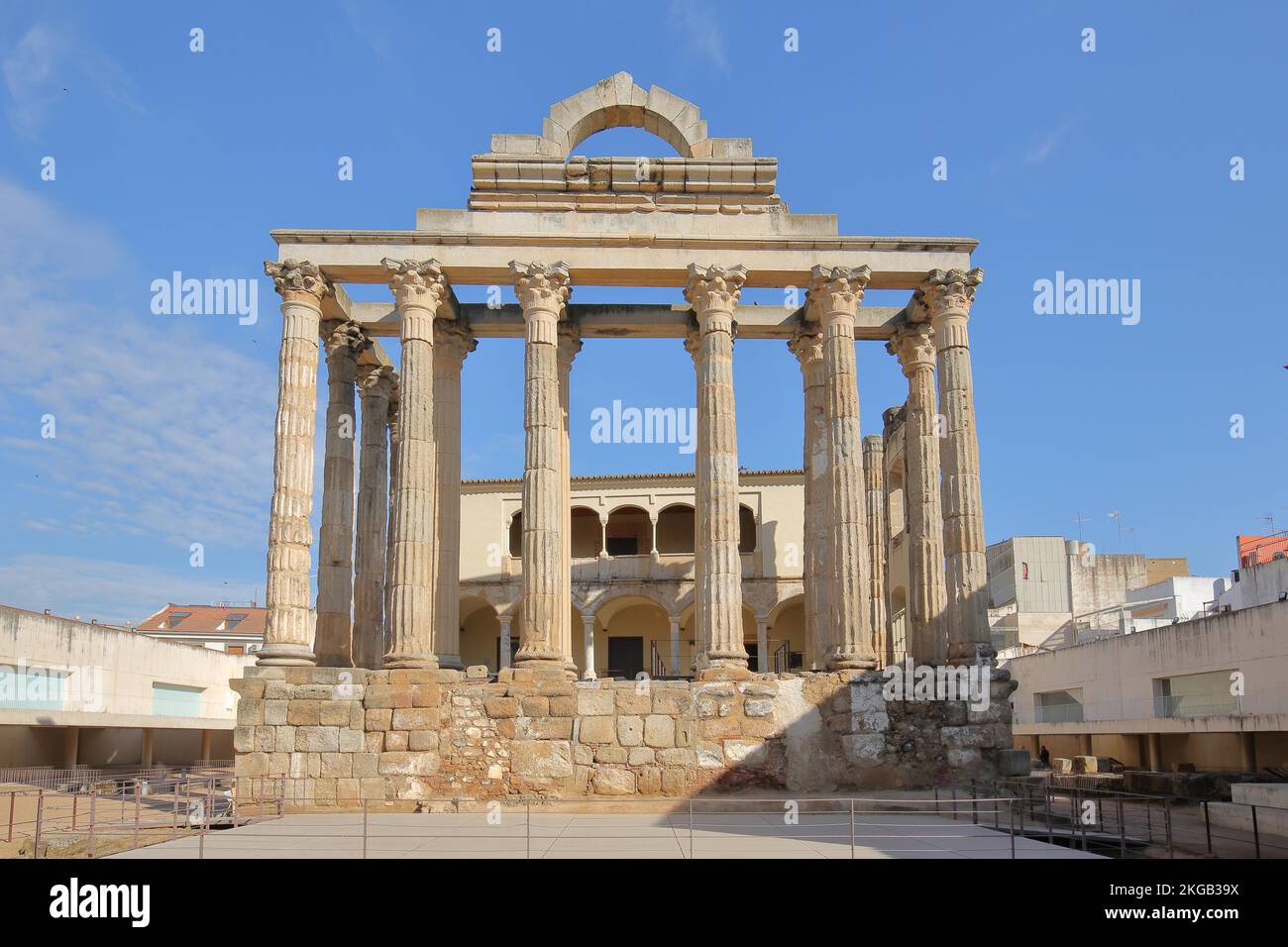 UNESCO Templo de Diana and part of the Roman city of Emerita Augusta in ...