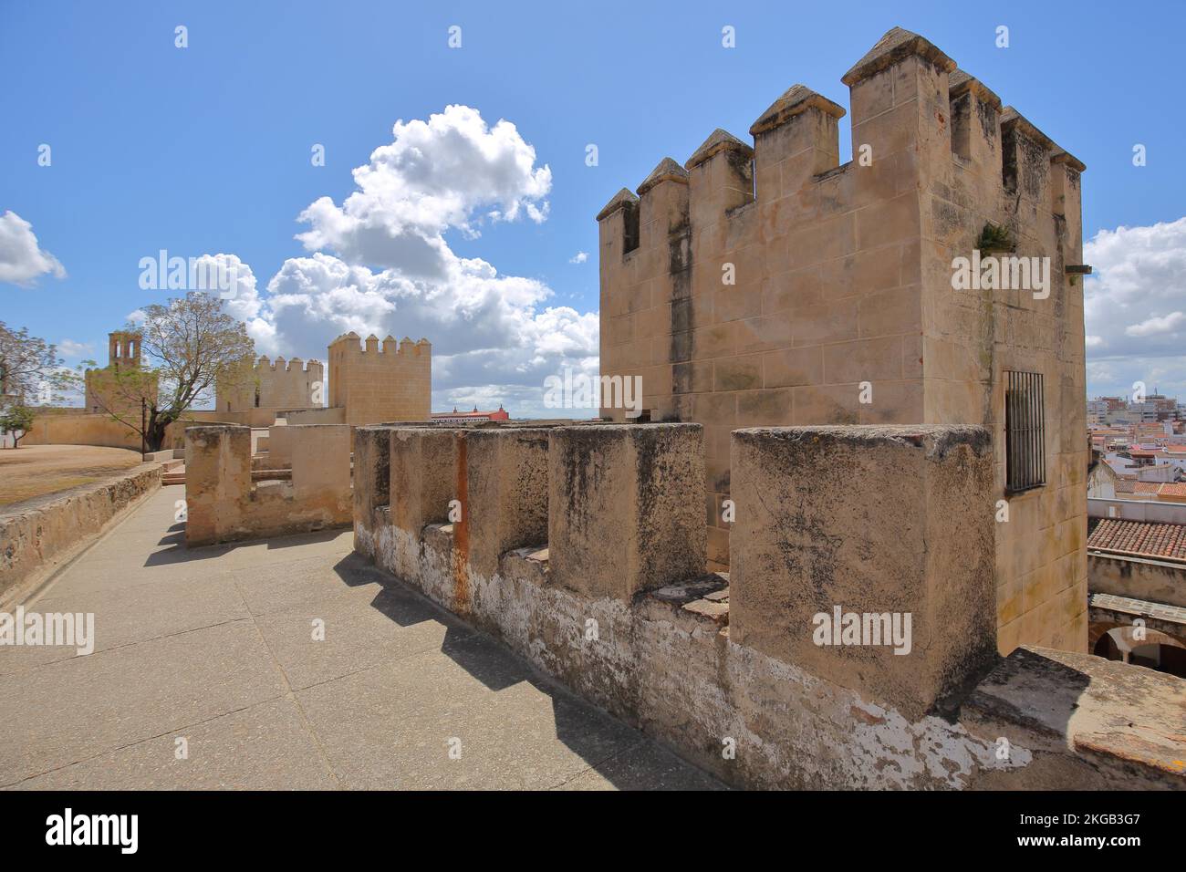 Historic city fortification Alcazaba with Torre de lo Caballeros at ...