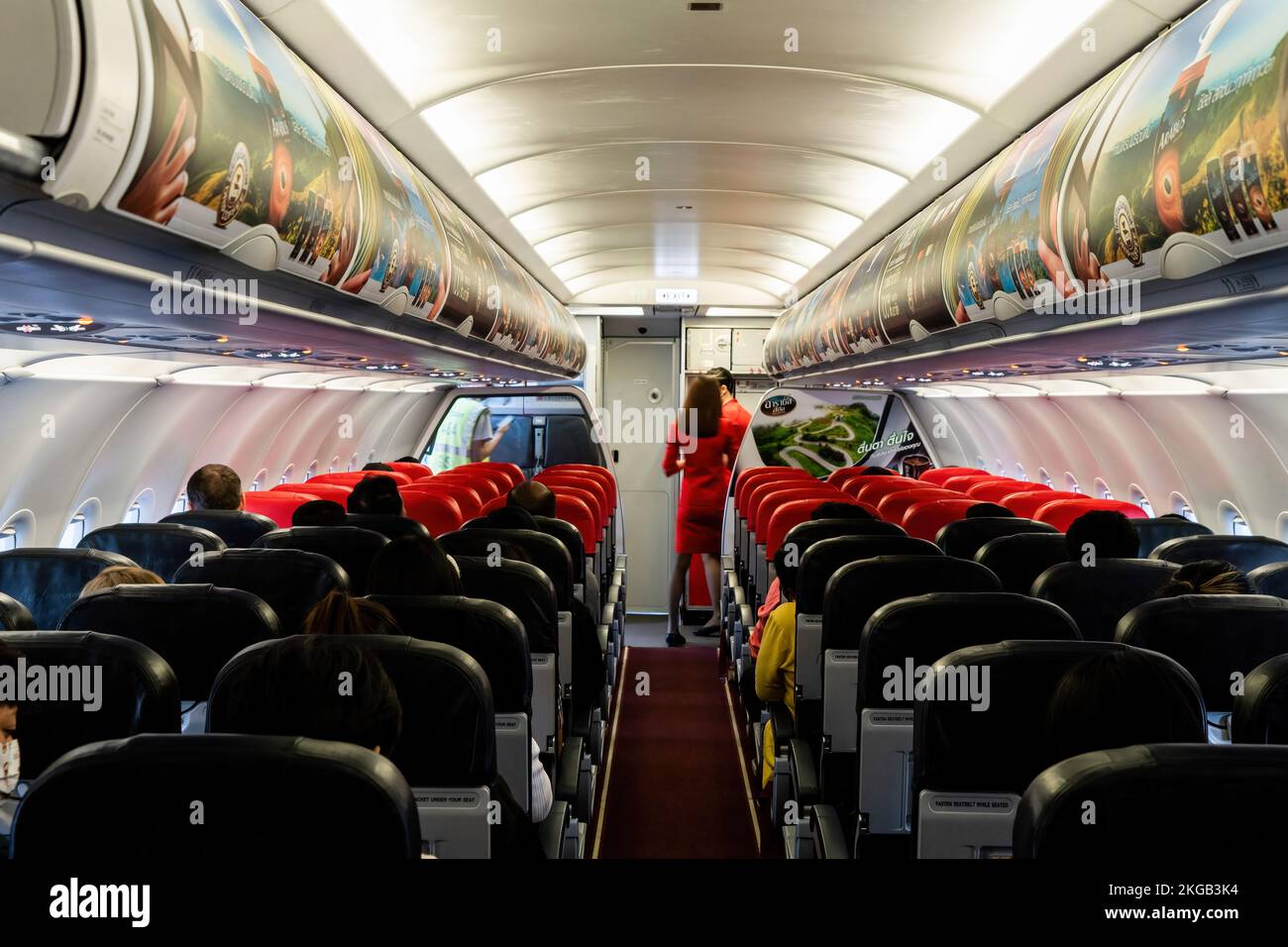 Bangkok, Thailand. 23rd Nov, 2022. Flight attendants prepare during the ...
