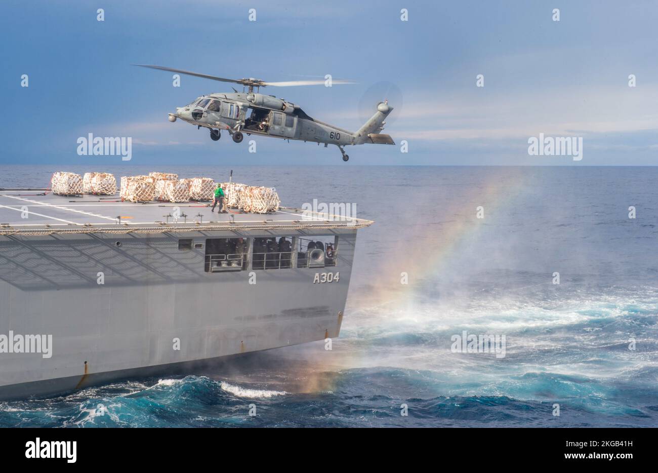 221120-N-JO823-1232 PHILIPPINE SEA (Nov. 20, 2022) An MH-60S Sea Hawk ...