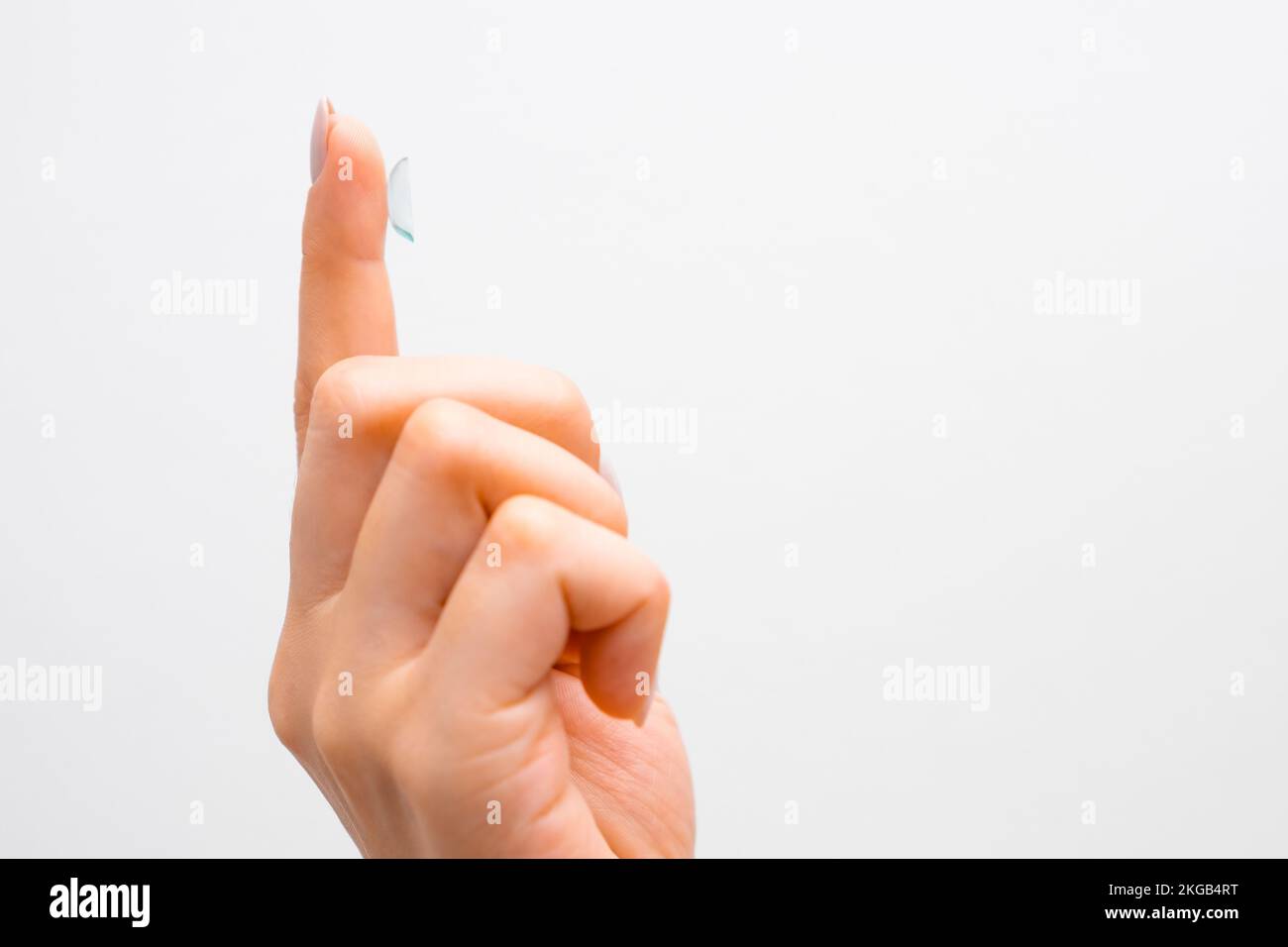 Side view of contact lens for improvement in vision or changes in eye ...