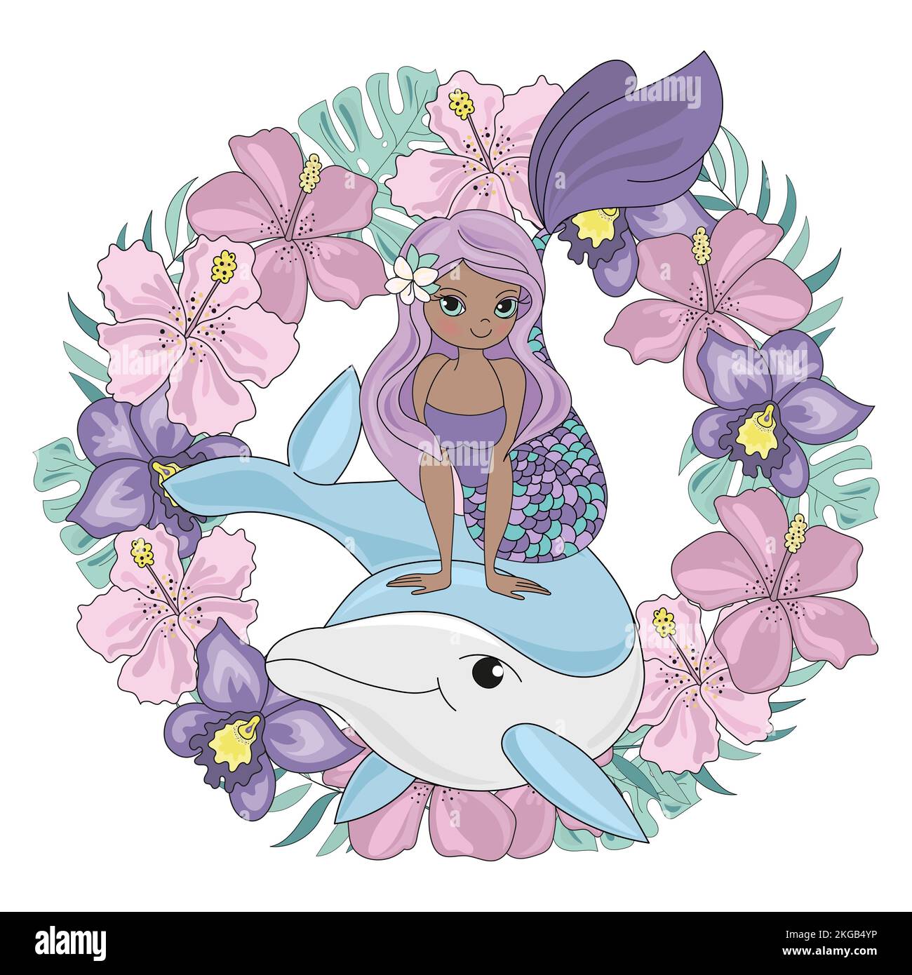 Dolphin and mermaid hi-res stock photography and images - Alamy