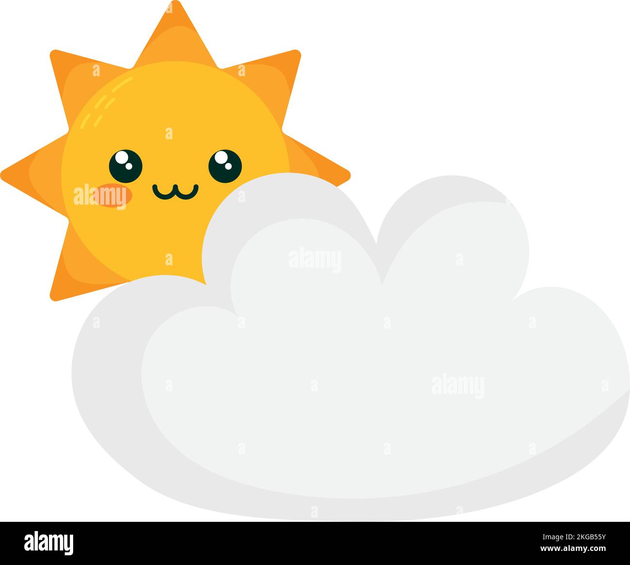 cute sun and cloud Stock Vector Image & Art - Alamy