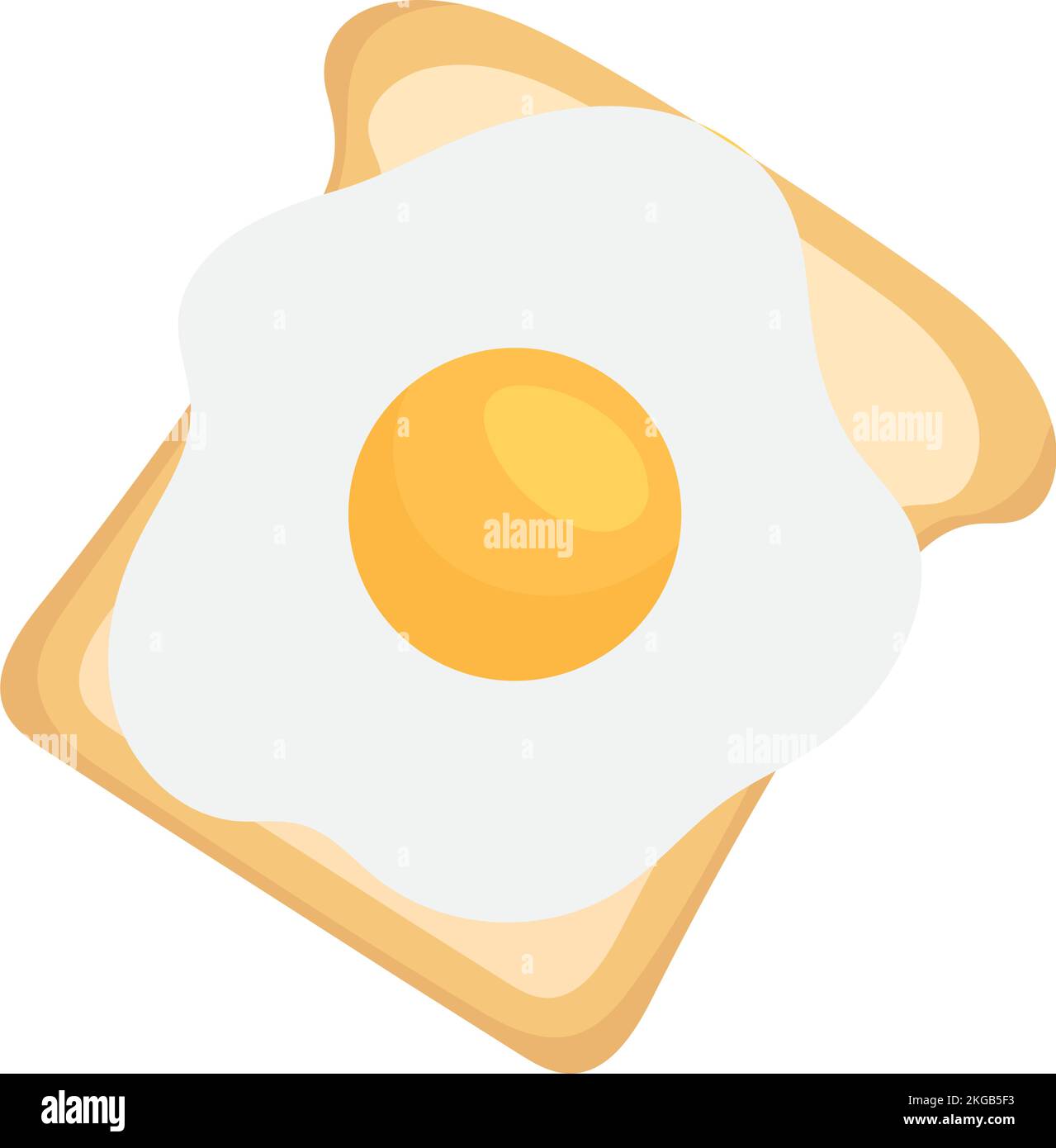 toast with fried egg Stock Vector Image & Art - Alamy