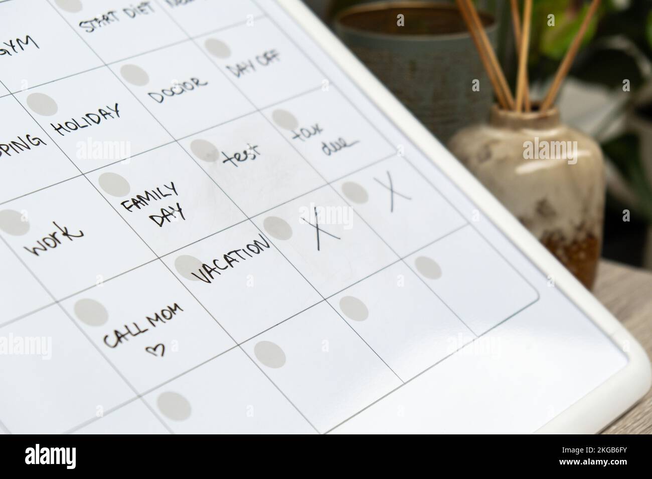 Monthly PLANNER filled with appointments and plans for next month. Busy ...