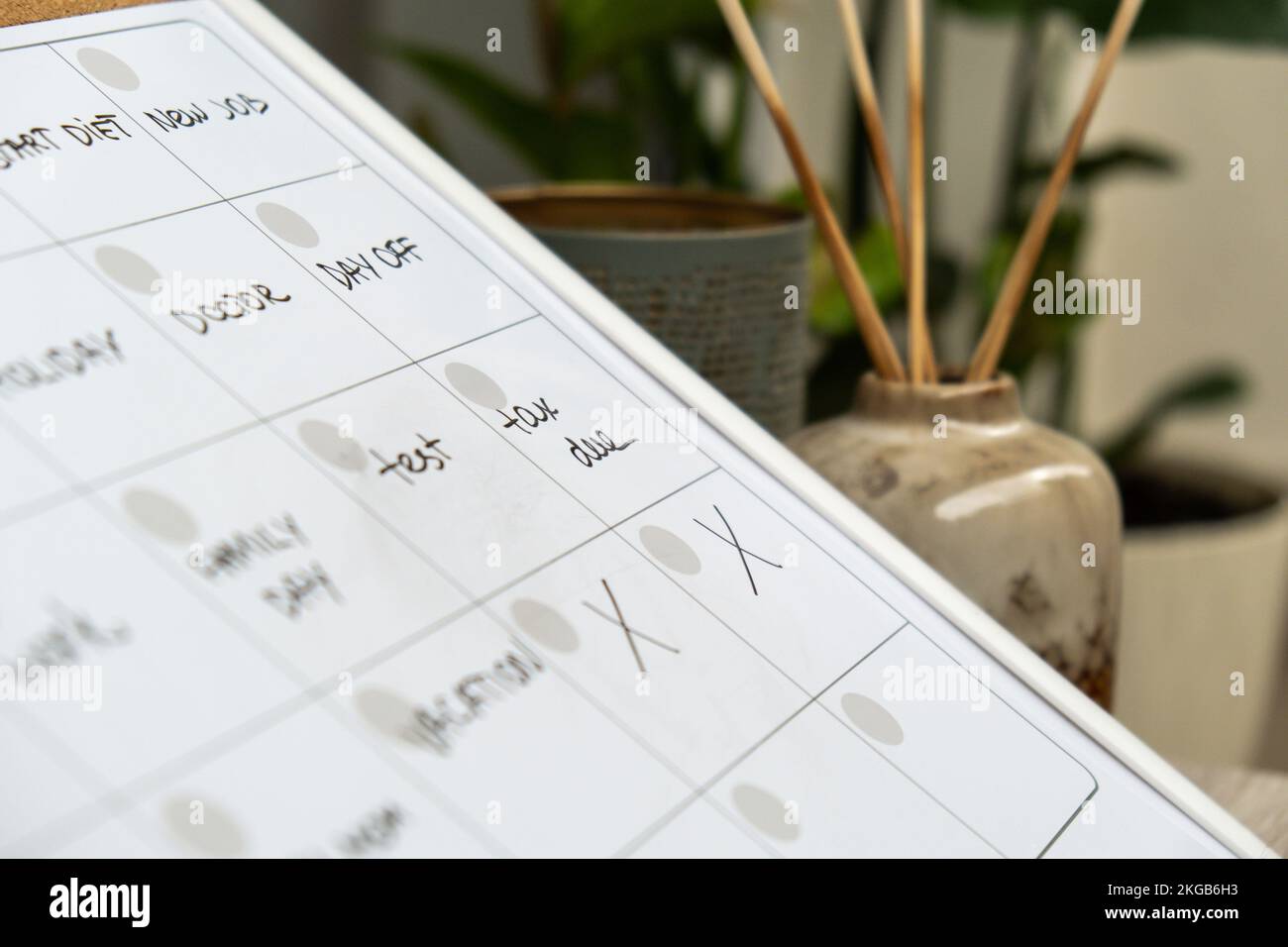 Monthly PLANNER filled with appointments and plans for next month. Busy ...