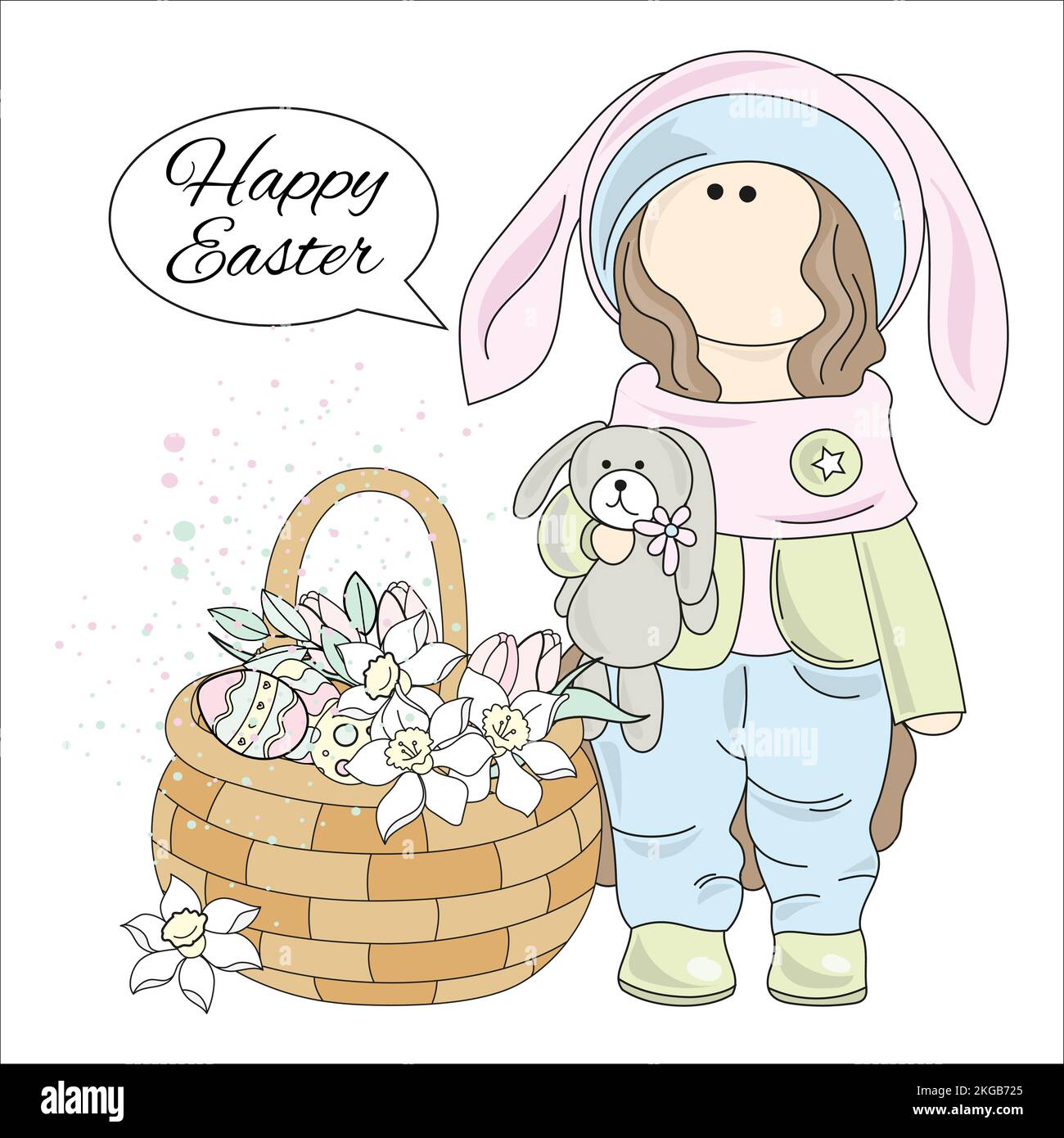 EASTER GIFT Tilda Doll Great Religious Holy Holiday Cartoon Vector ...