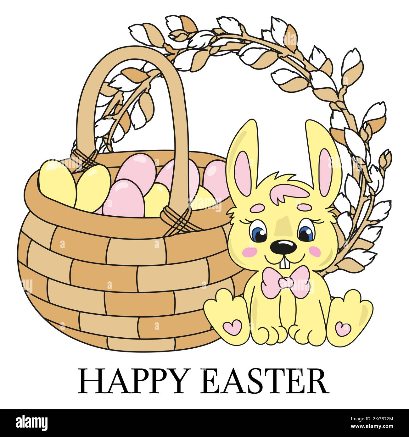 EASTER HARE Great Religious Holy Holiday Cartoon Animal Vector ...
