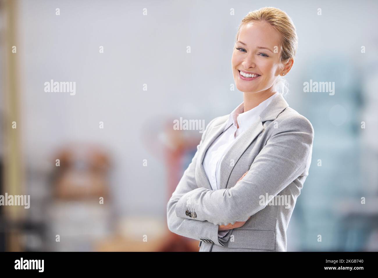 Managing factory operations with a smile. Portrait of a female factory ...