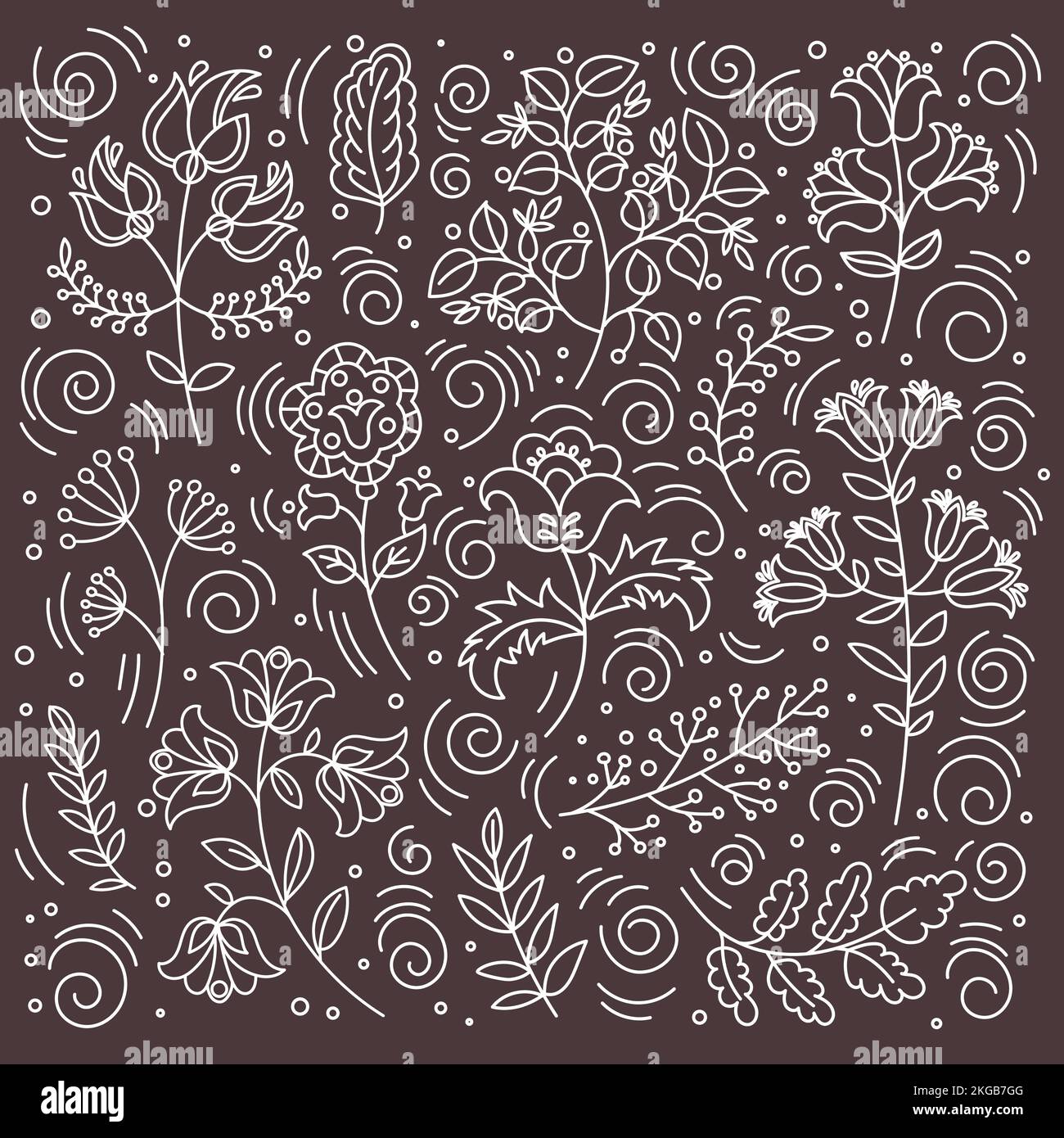 ETHNO PRINT Folk Traditional Doodle Ornament Cartoon Vector ...