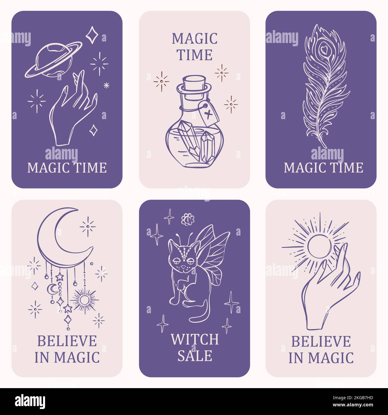 ESOTERIC ELEMENTS Mystical Occult Astrology Symbol Set Tarot Card ...